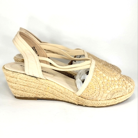 Studio Works | Shoes | Studio Works Wimble Tan Cream Crochet ...